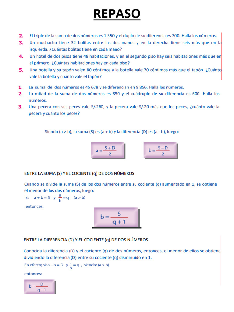 Repaso RM | PDF