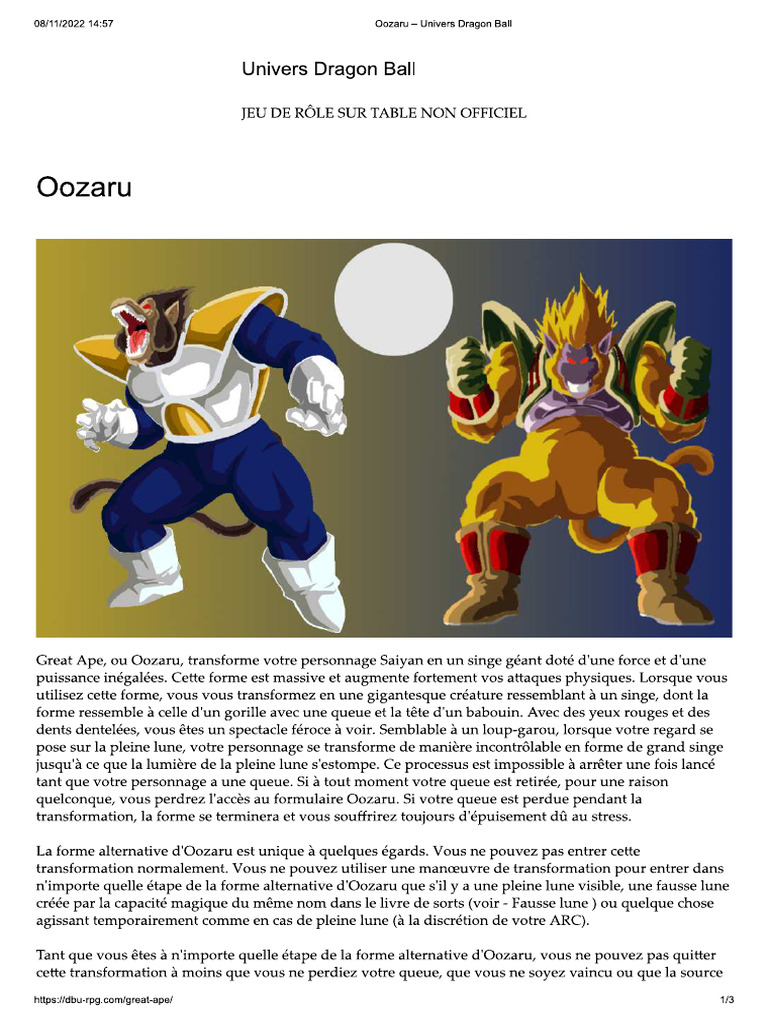 55 - Oozaru - Univers Dragon Ball | PDF