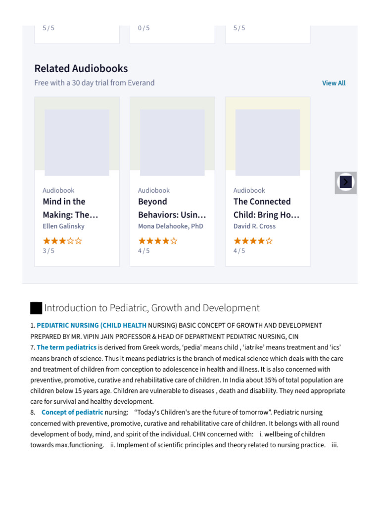 Pediatric Growth and Development Overview | PDF | Child Development ...