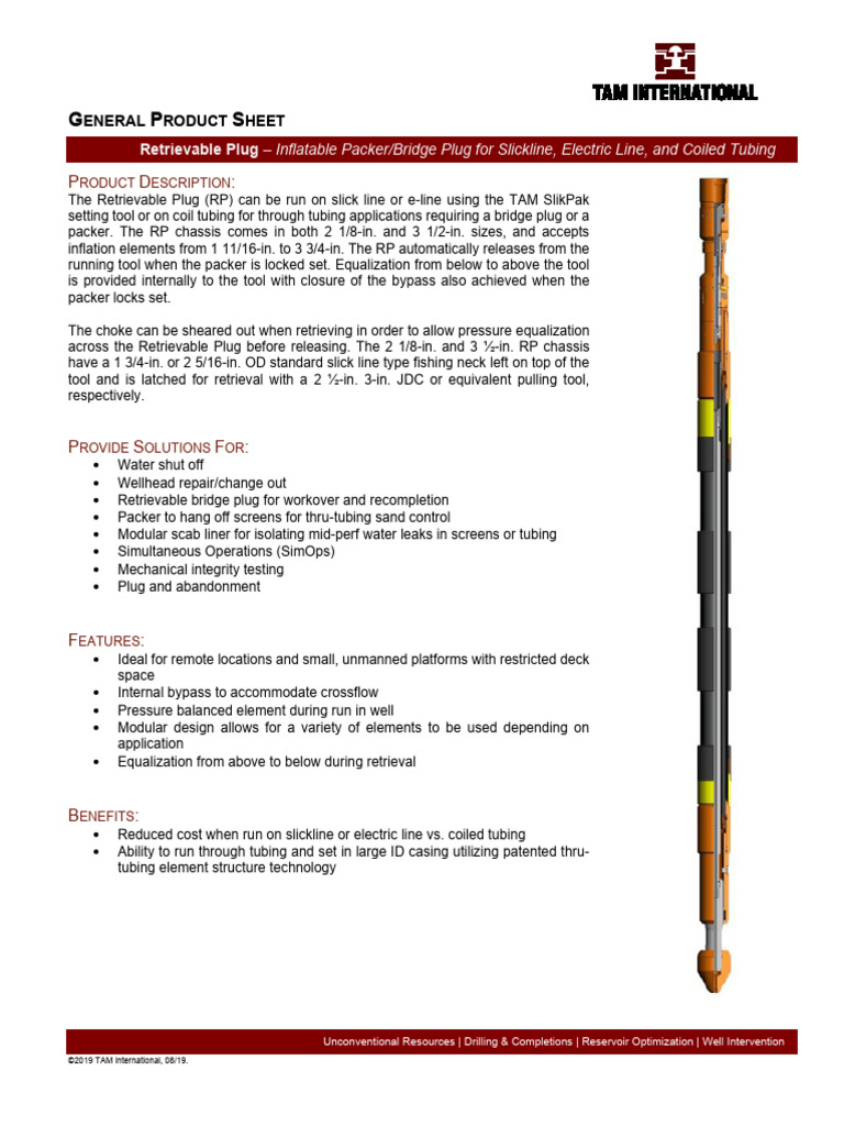 Retrievable Plug GPS | PDF | Technology & Engineering