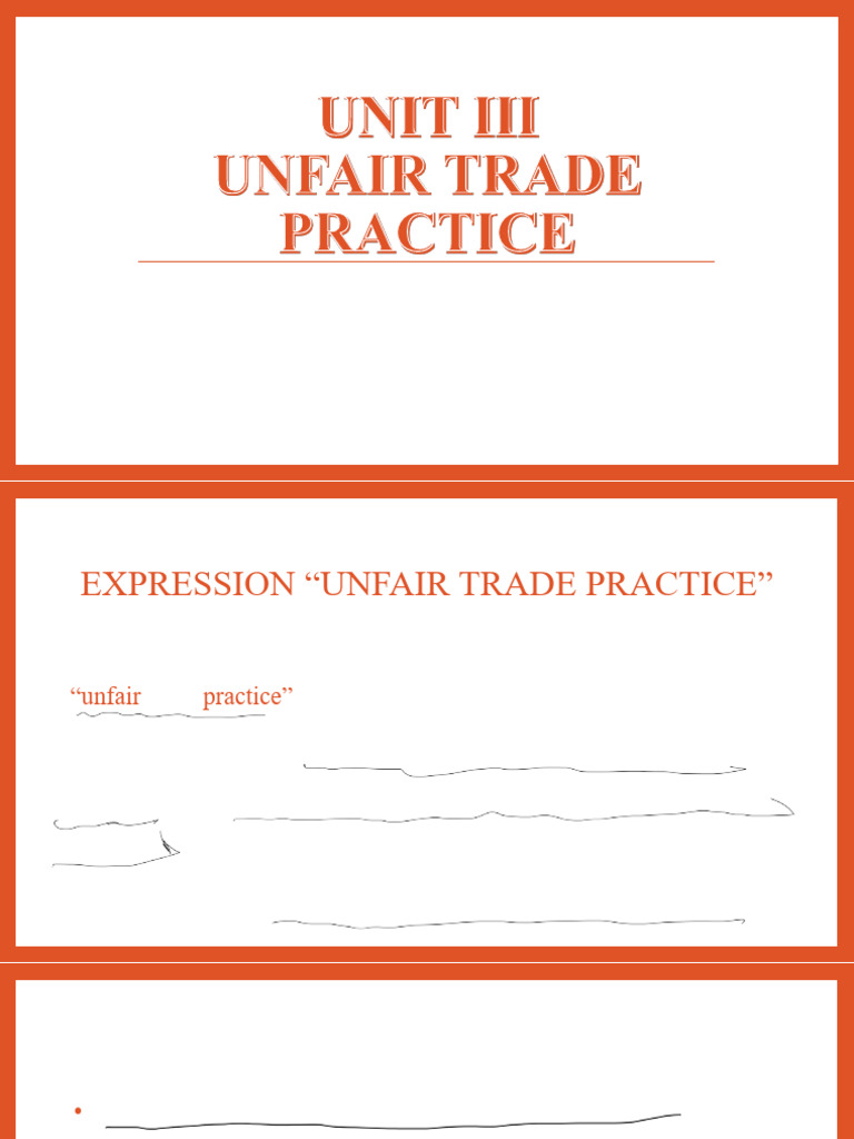 Unit 3 Unfair Trade Practice | PDF | Justice | Crime & Violence