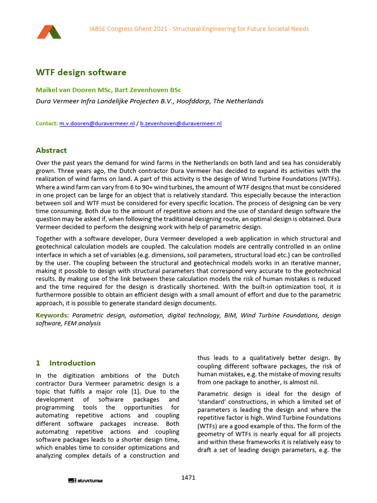 Parametric Design for Wind Turbine Foundations | PDF | Computing