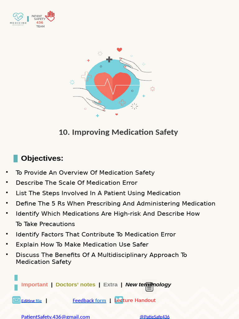 Improving Medication Safety | PDF | Medical Error | Patient Safety
