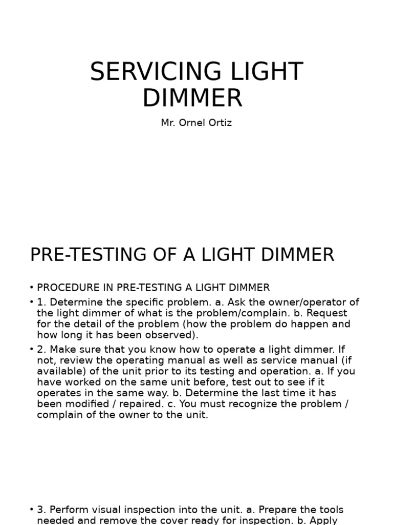 Servicing Light Dimmer | PDF | Printed Circuit Board | Electrical Network