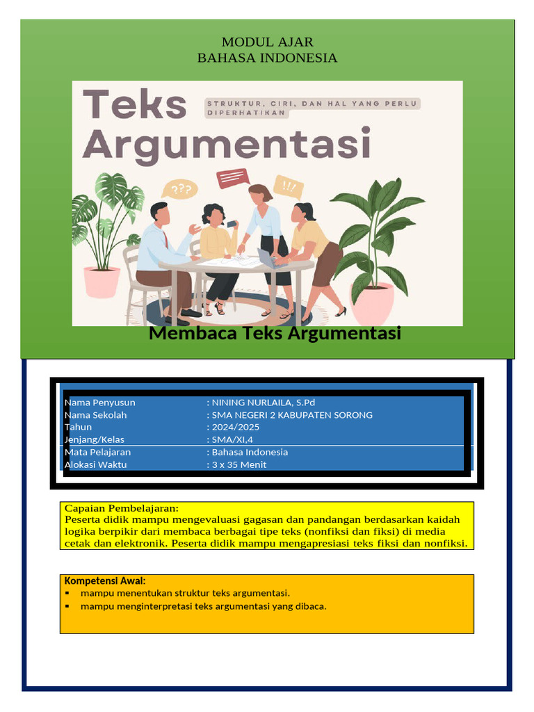 Evaluasi Teks Argumentasi Energi Bersih | PDF | Karier & Perkembangan ...