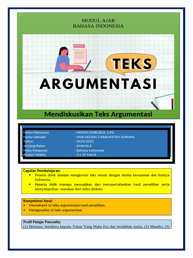 Teks Argumentasi Pertemuan 2 | PDF