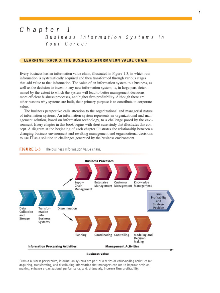 Ess9 - CH01 - LT3 Business Information Value Chain | PDF | Information | Cognitive Science