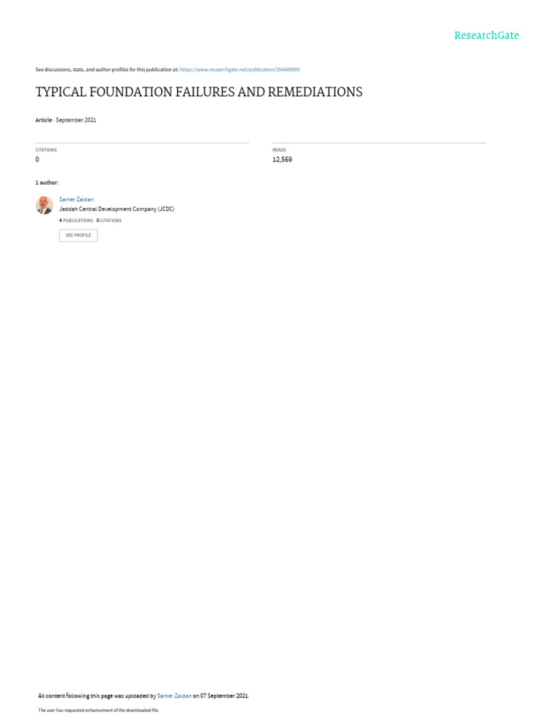 Typical Foundation Failures and Remediations: September 2021 | PDF ...