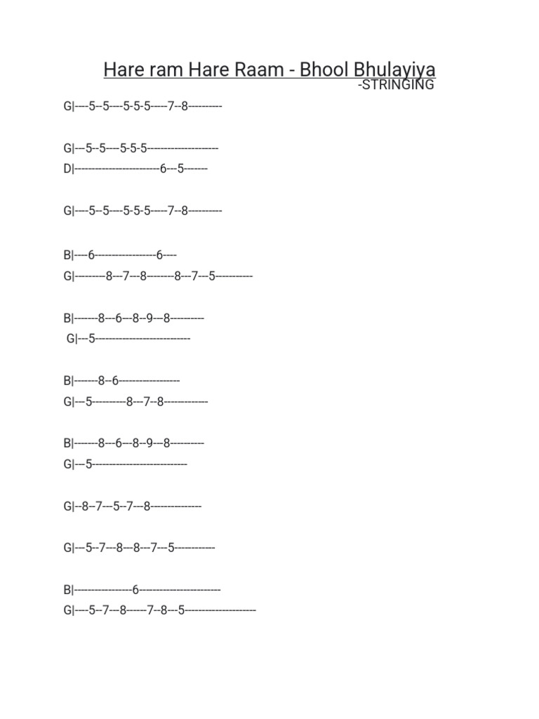 Hare Ram Hare Raam - Bhool Bhulayiya | PDF | Computers