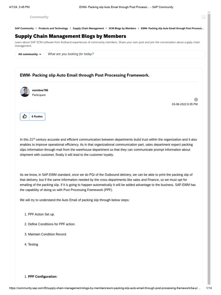3 EWM - Packing Slip Auto Email Through Post Processi... - SAP ...