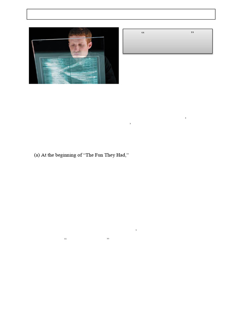 The Fun They Had Handout 1 | PDF | General Fiction