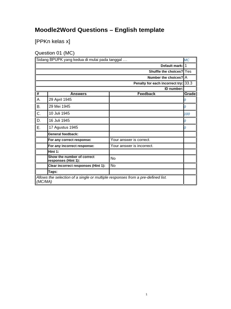 Soal PPKN X Semester Genap Wahit | PDF