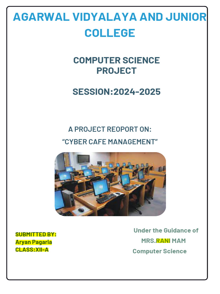 Cyber cafe management | PDF | My Sql | Python (Programming Language)
