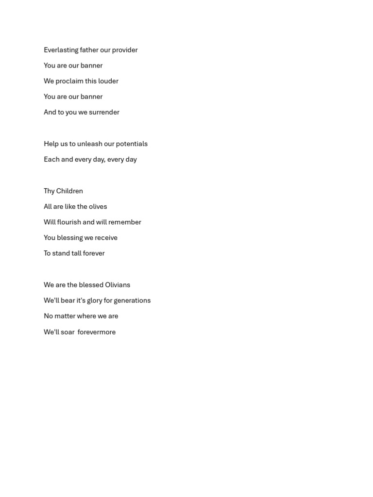 School Anthem Lyrics | PDF | Cooking, Food & Wine | Self-Improvement