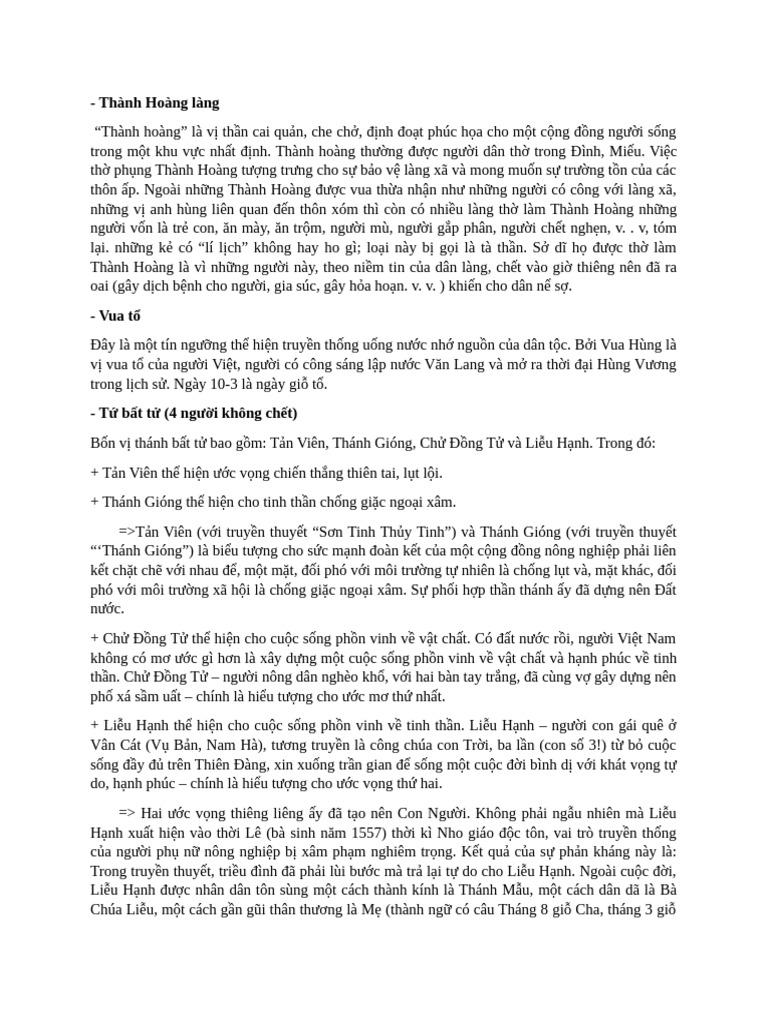 Thành Hoàng Làng | PDF