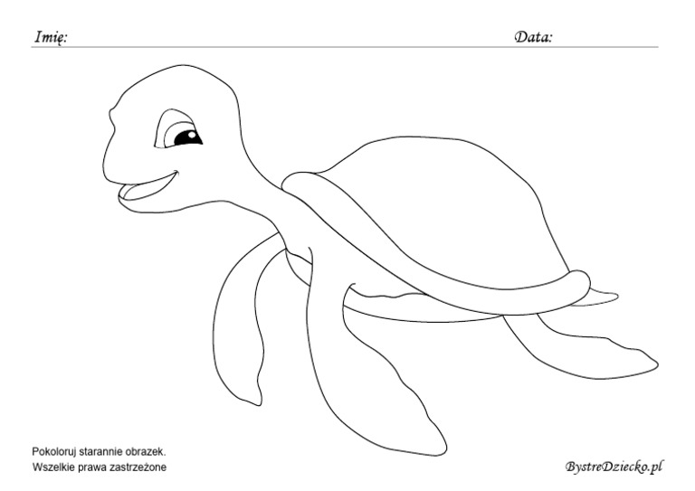 Kolorowanka Zolw Morski | PDF