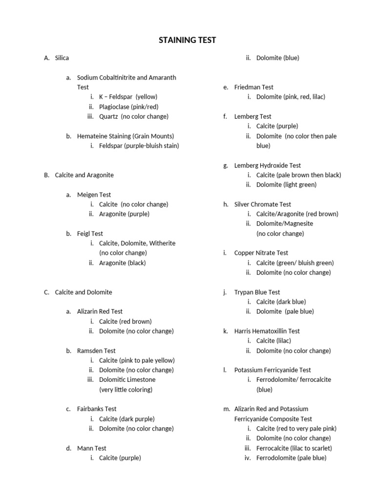 Staining Techniques | PDF | Staining | Minerals