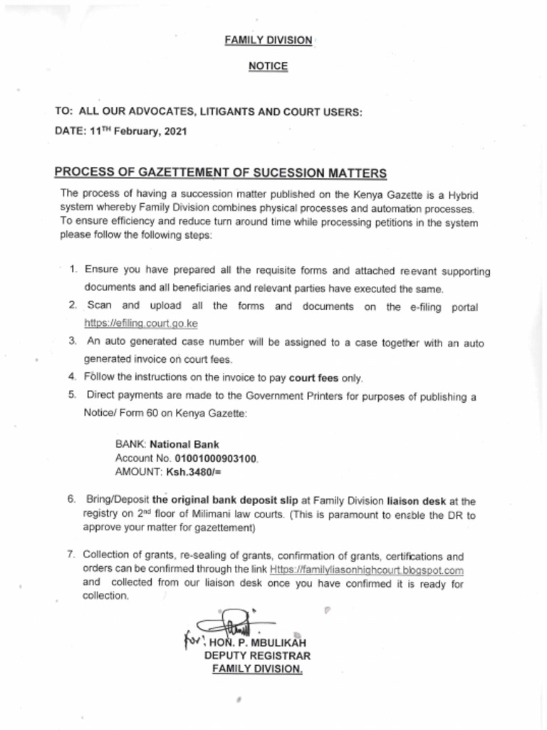 Notice - Succession | PDF