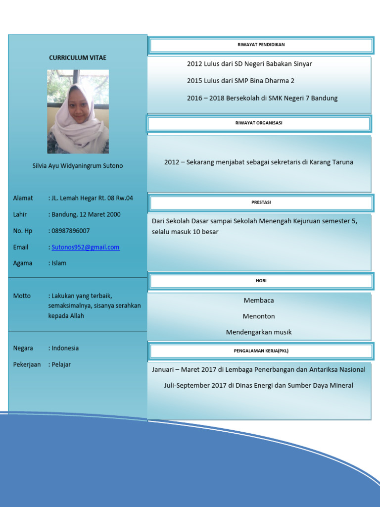 CV Silvia Ayu | PDF