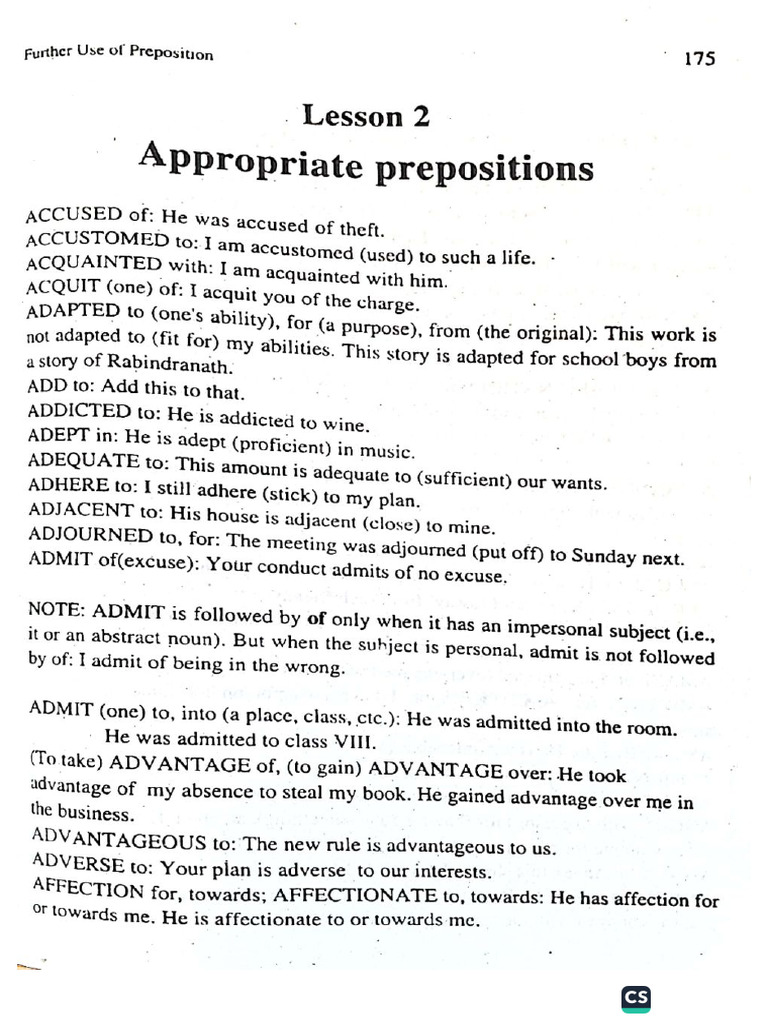 Appropriate Prepositions | PDF