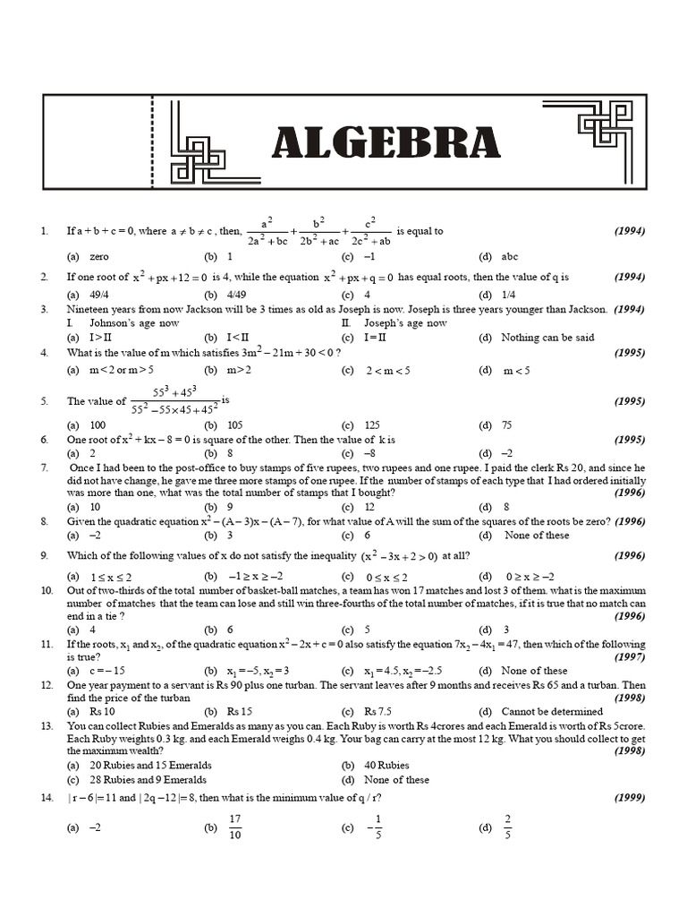Algebra 1 Questions Added (1) | PDF | Mathematical Objects | Algebra