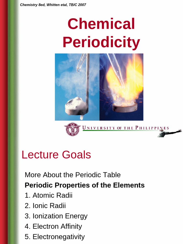 Chapter 3. Periodic Table Trends | PDF | Ion | Periodic Table