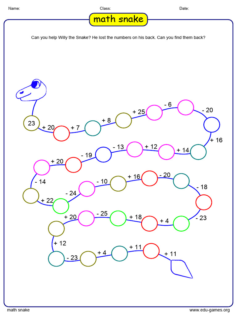 Math Snake | PDF