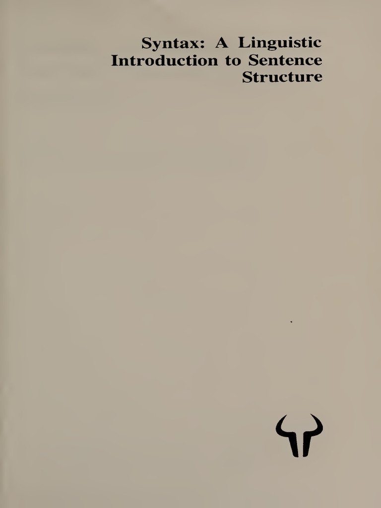 Brown and Miller Syntax 1980 | PDF | Semantics | Syntax