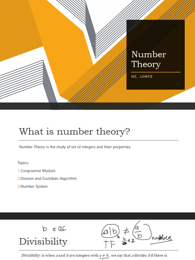 Number Theory and Systems Overview | PDF | Mathematical Concepts | Ring ...