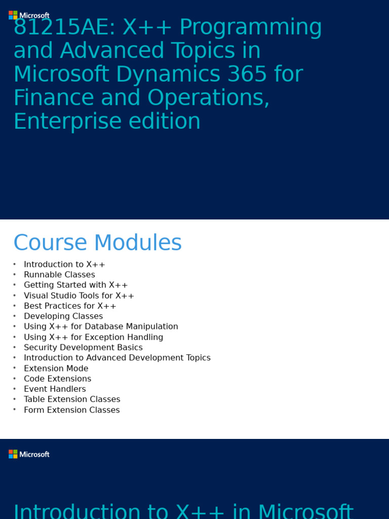X++ Programming in Dynamics 365 | PDF | Class (Computer Programming ...