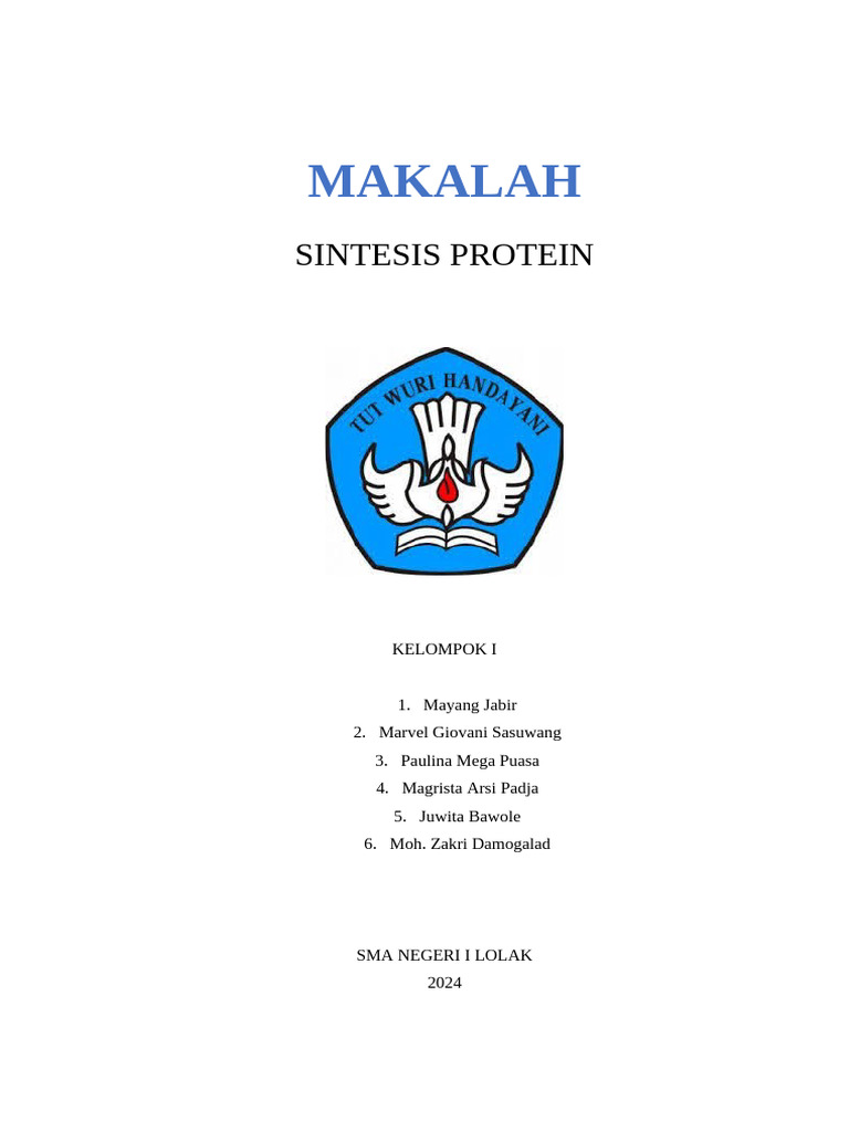 Makalah Sintesis Protein | PDF