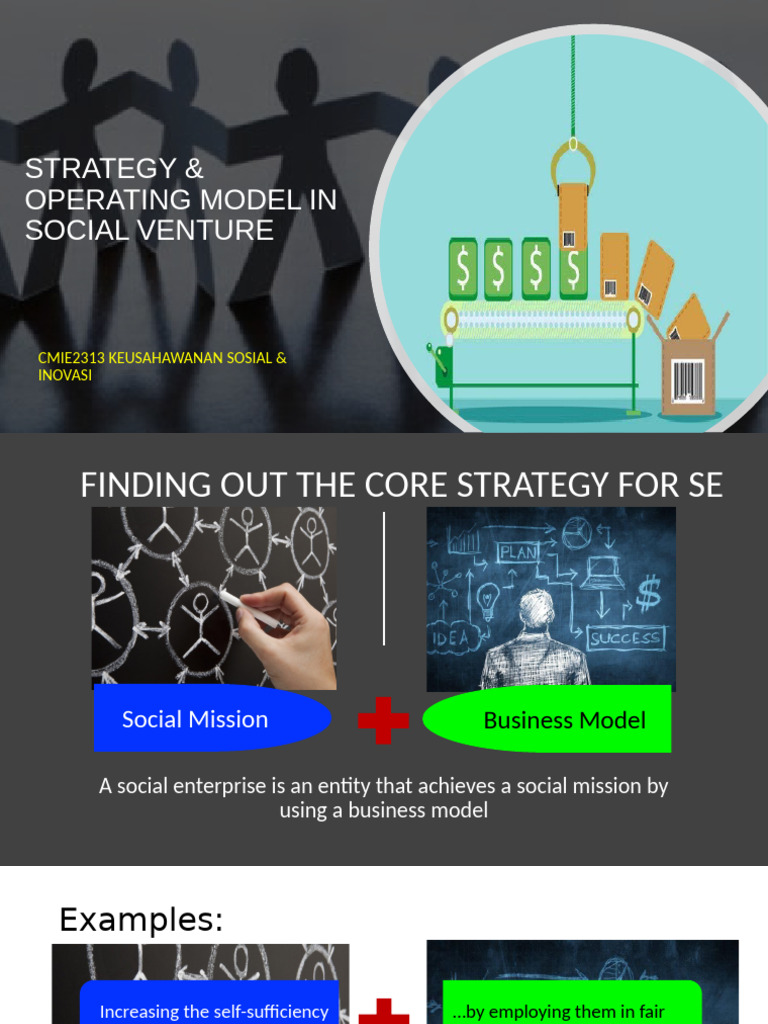 Strategy Operating Model in Social Venture | PDF | Social Enterprise ...