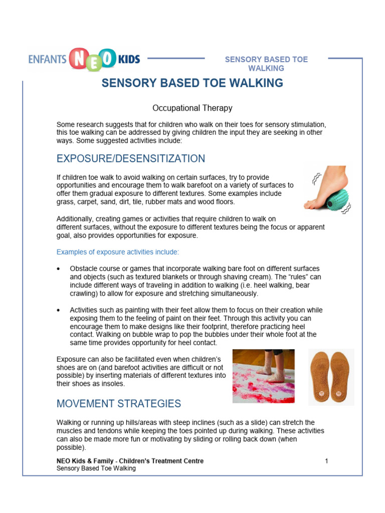 Sensory Toe Walking Solutions | PDF | Foot | Shoe