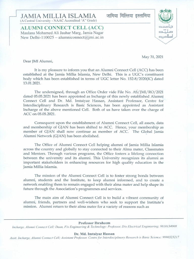 Message Incharge Acc | PDF