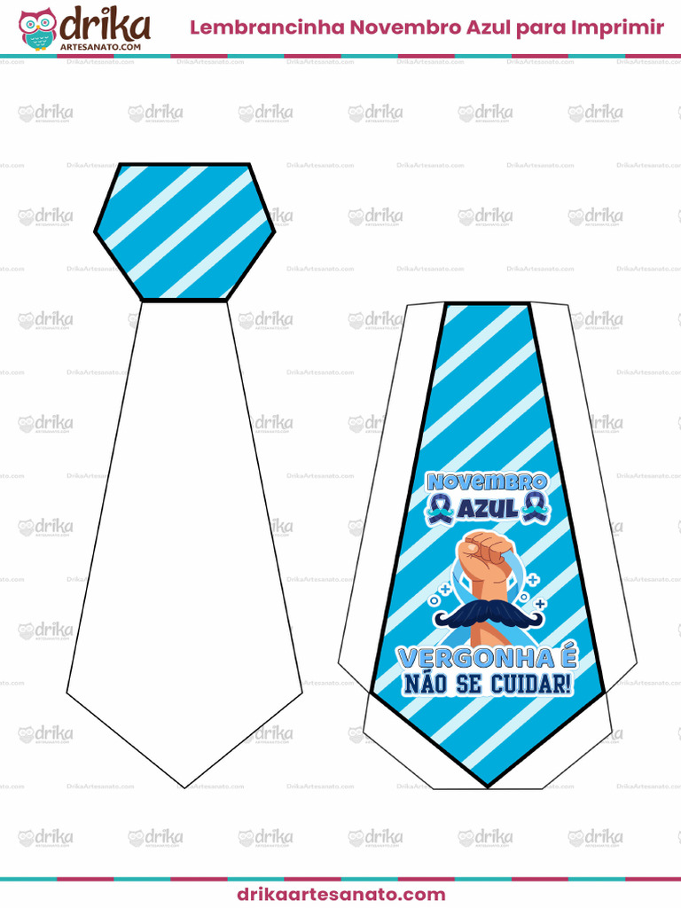 Molde Lembrancinha Novembro Azul | PDF