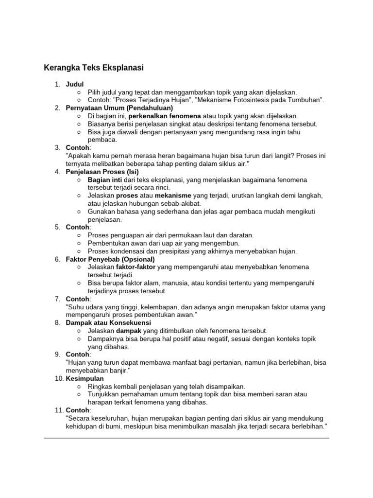 Kerangka Teks Eksplanasi | PDF | Kajian Bahasa Asing | Sains & Matematika