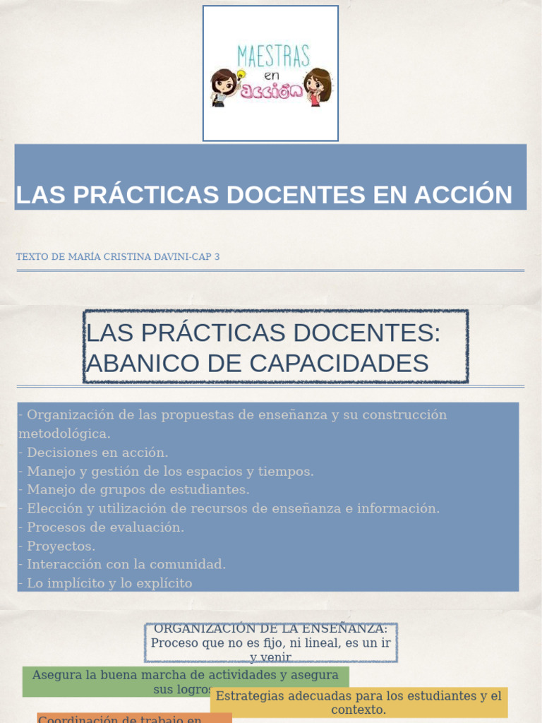 Davini-Cap 3 Planificación | PDF | Enseñando | Evaluación