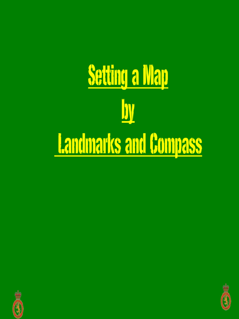 Setting A Map by Landmarks and Compass | PDF