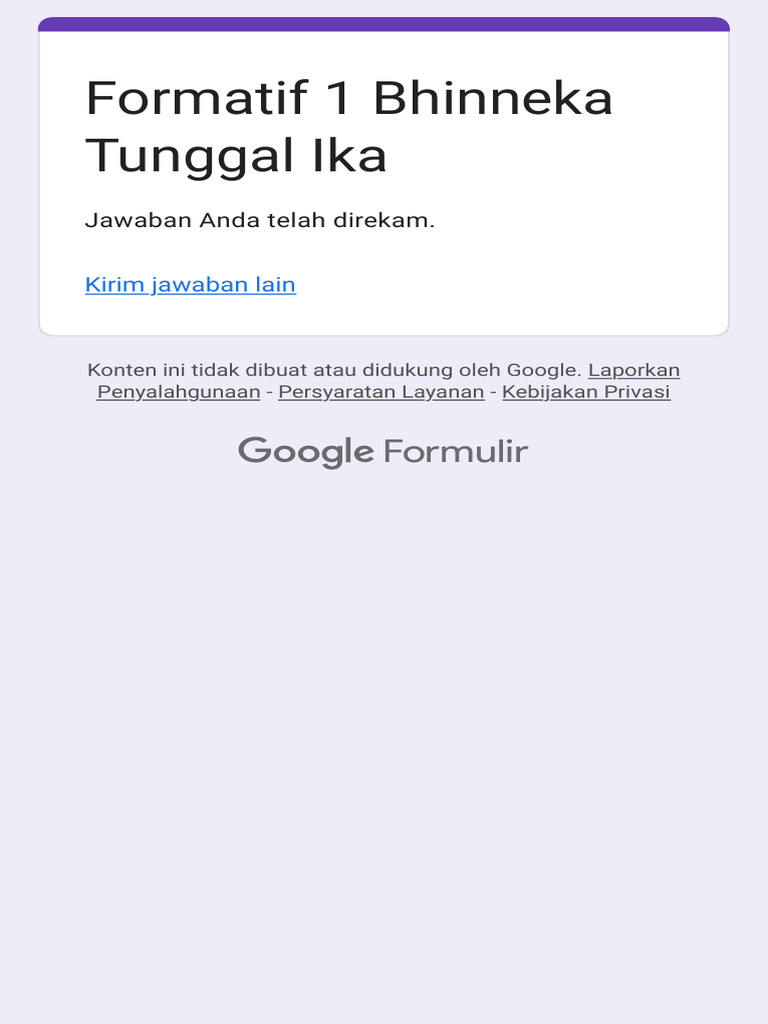 Formatif 1 Bhinneka Tunggal Ika | PDF