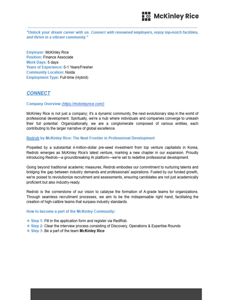 McKinley Rice JD - Finance Associate | PDF | Communication | Payroll