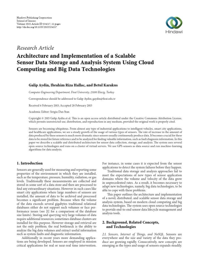 Architecture and Implementation of A Scalable Sensor Data Dpem18lb7j | PDF | Apache Hadoop ...