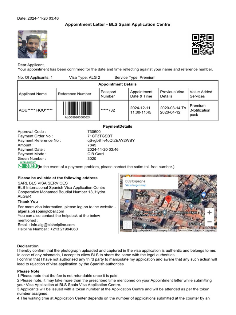 Visa Appointment Confirmation | PDF | Visa Inc. | Government And Personhood