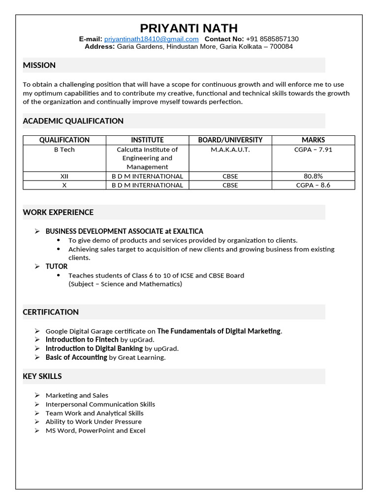 PRIYANTI NATH FINAL CV | PDF