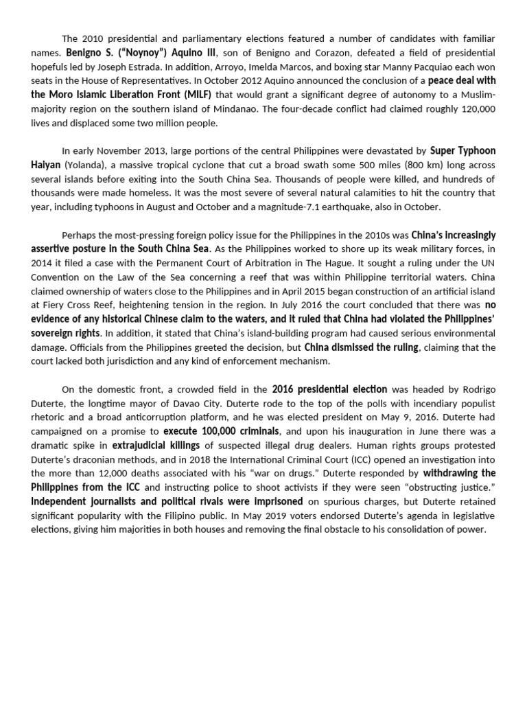 RPH - Reporting | PDF | Rodrigo Duterte | Benigno Aquino Iii