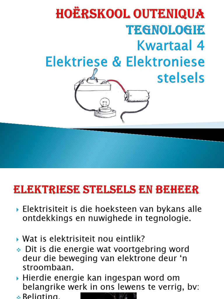 TEGNOLOGIE Elektries Graad 8 Deel 1 | PDF