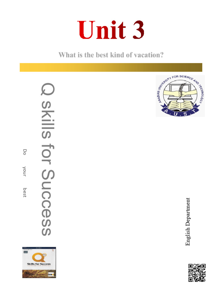 Unit 3 Qskills Listening and Speaking L1ANSWER | PDF | Verb