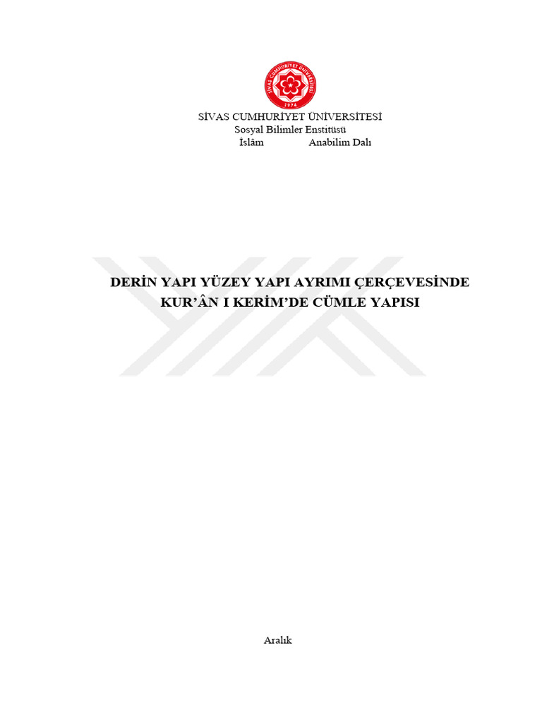 Deri̇n Yapi Yüzey Yapi Ayrimi | PDF