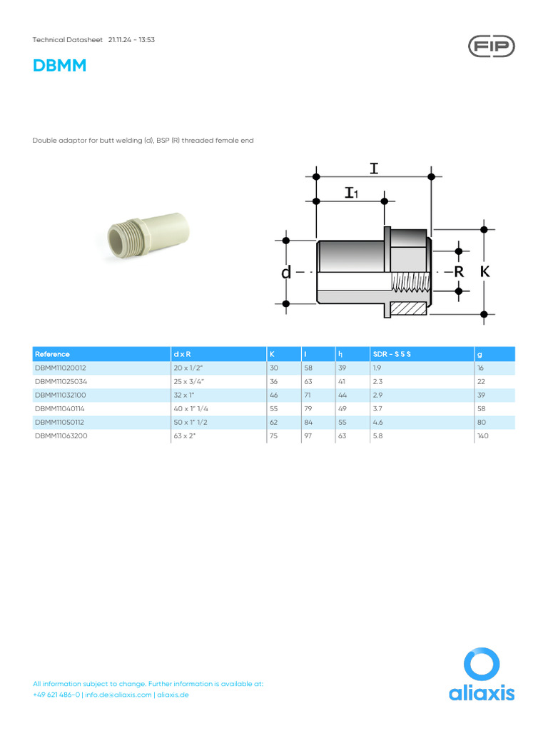 Fip Data Sheet DBMM | PDF
