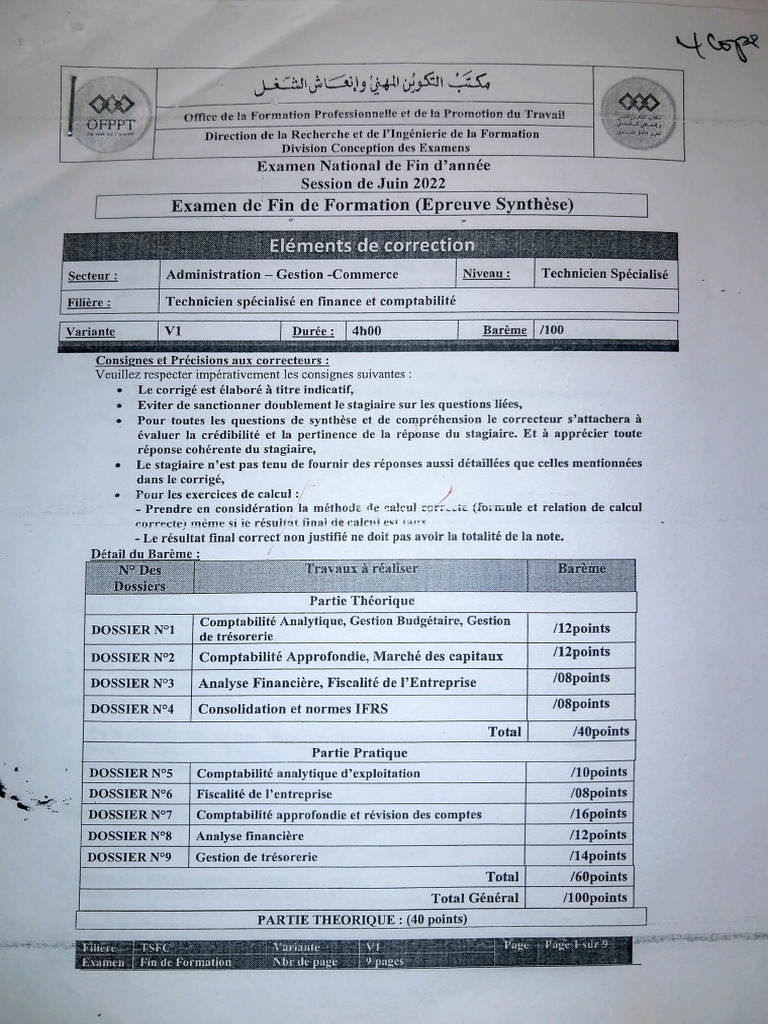 Correction de EFF 2022 V1 | PDF