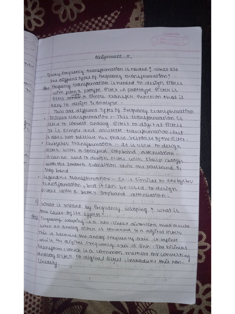 DSP Assignment 4 | PDF